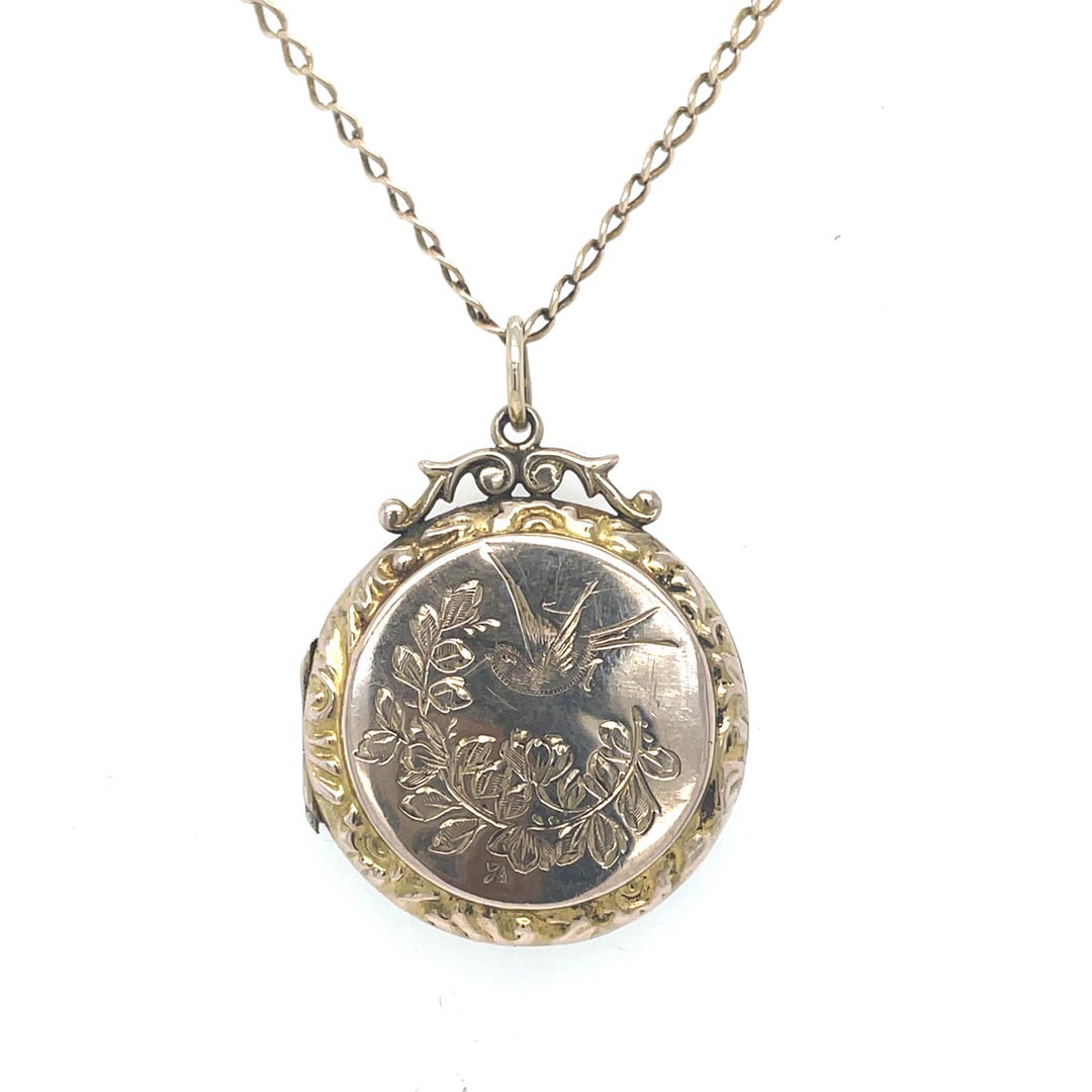 Antique 9ct Gold Locket and Chain - Etsy
