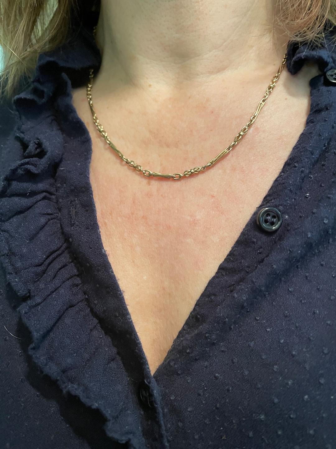 Gold Edwardian Style Watch Chain Necklace - Etsy