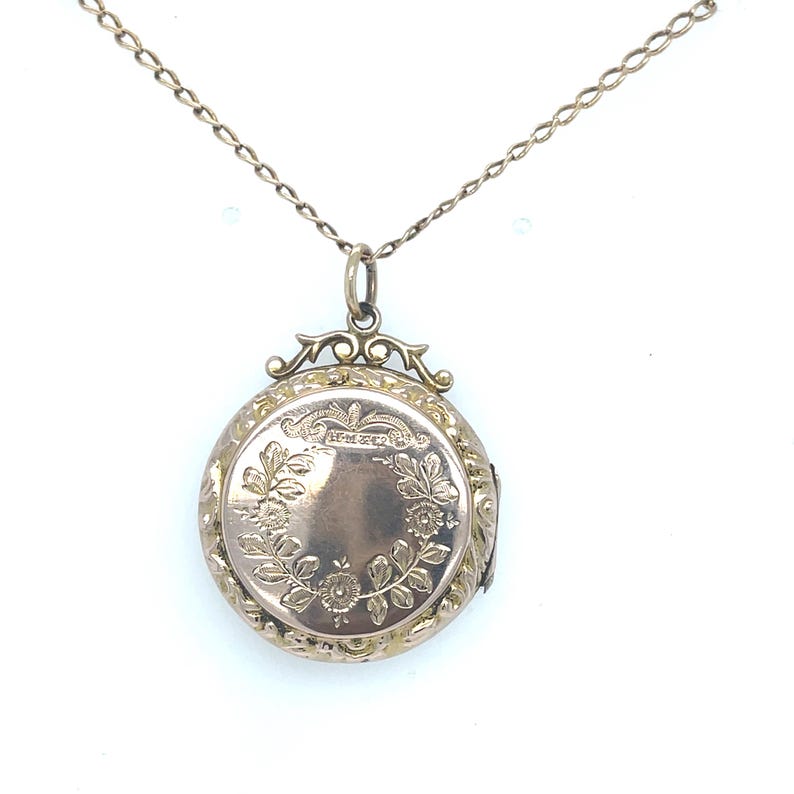 Antique 9ct Gold Locket and Chain - Etsy