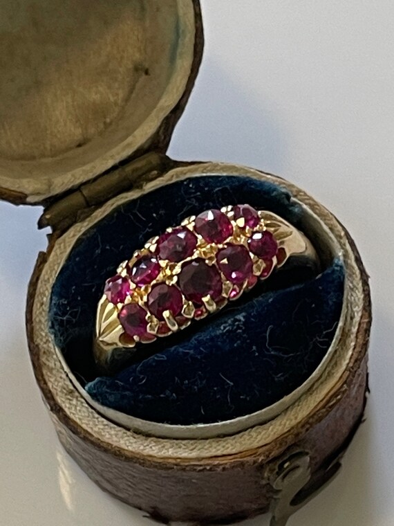 Edwardian Ruby 18 Karat Gold Boat Ring - Etsy