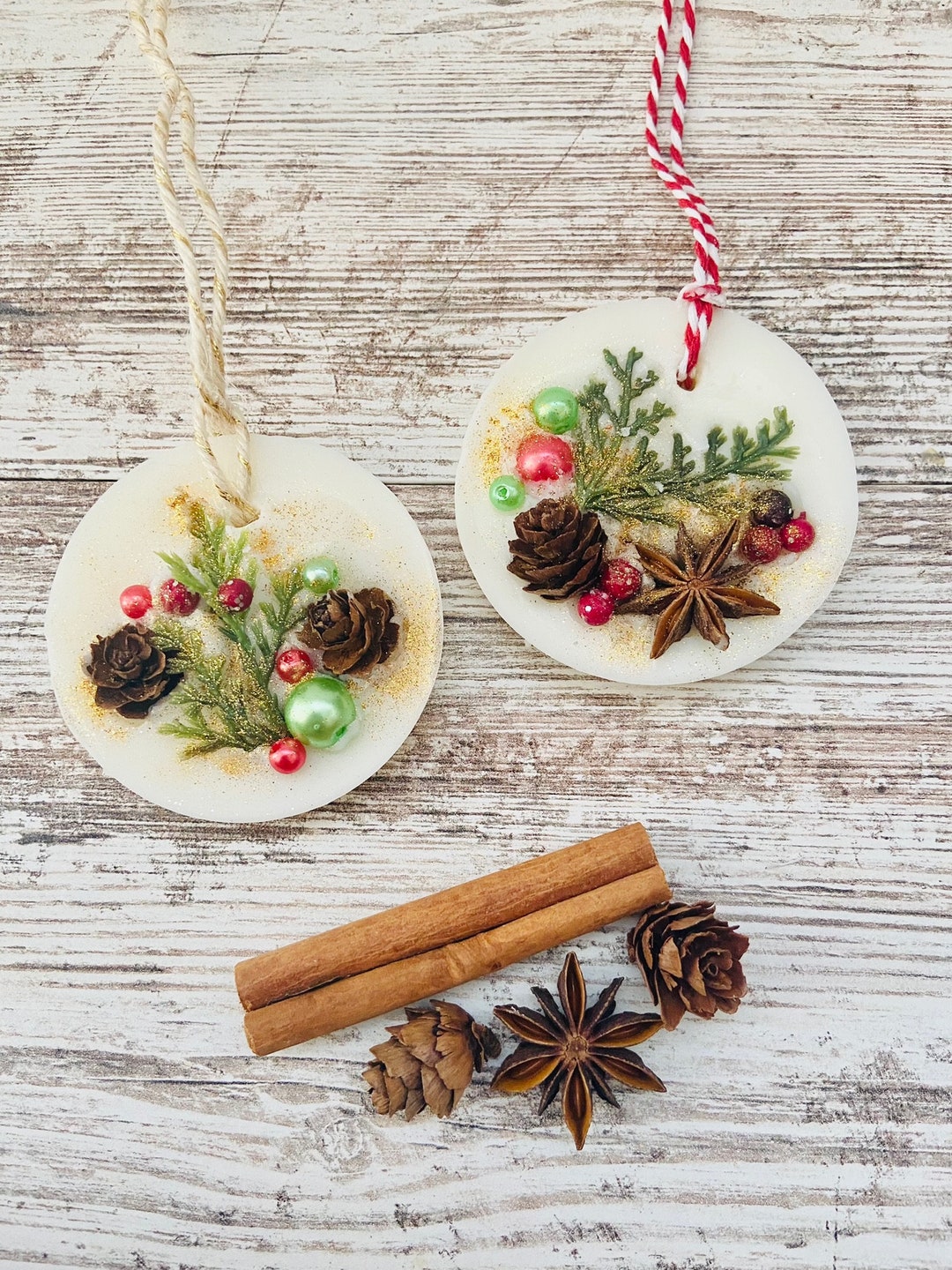 Holiday Scented Wax Sachet Ornaments Set - Etsy