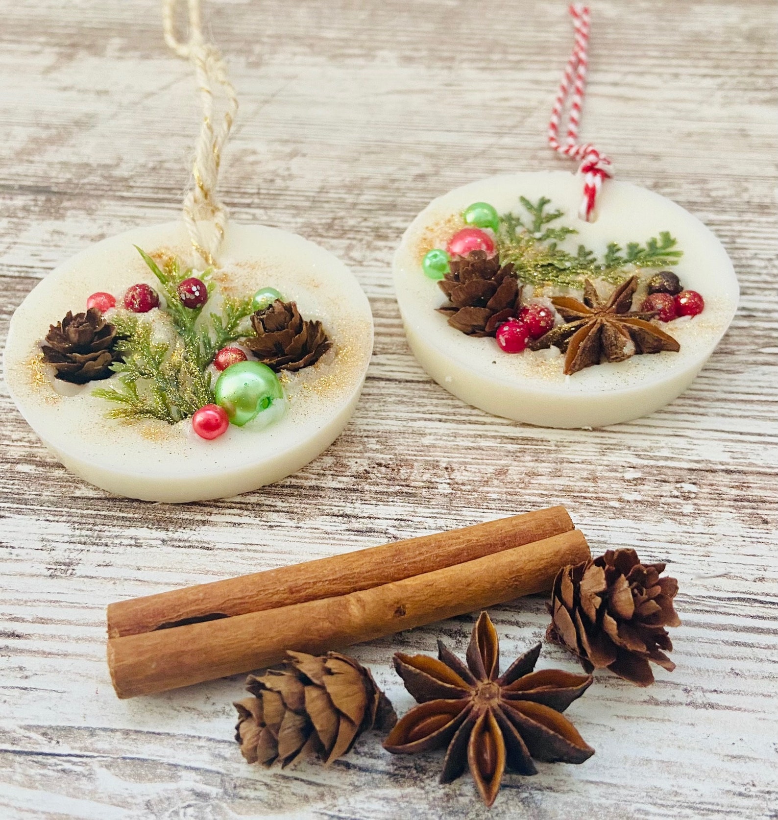 Holiday Scented Wax Sachet Ornaments Set - Etsy