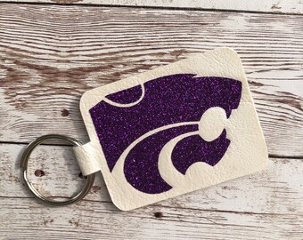 Faux Leather Keychain - Etsy