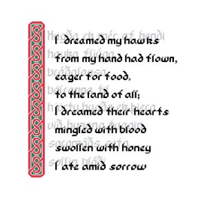 Skaldic Poem Norse Saga Fragment Cross Stitch Pattern - Etsy