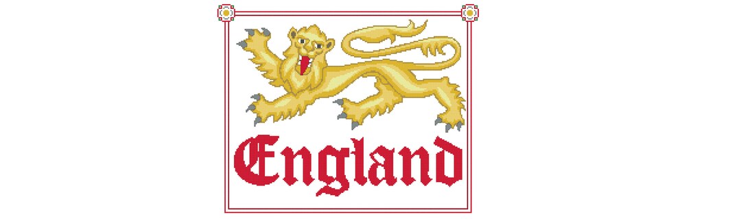 English Heraldic Lion Cross Stitch Pattern - Etsy