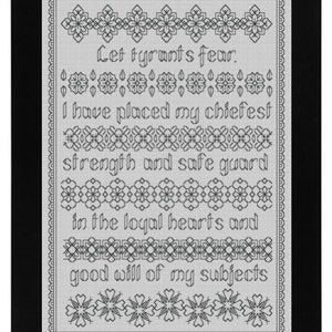Elizabethan Blackwork Sampler Pattern - Etsy UK