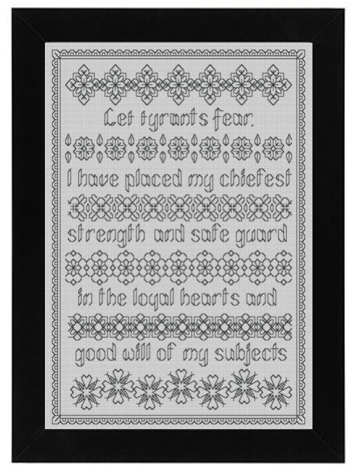 Elizabethan Blackwork Sampler Pattern - Etsy