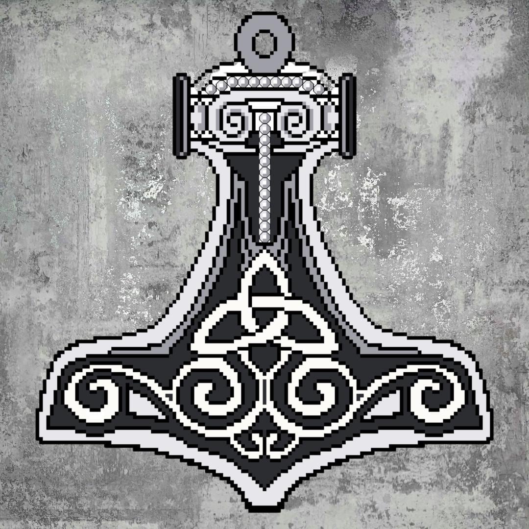 Thor's Hammer Cross Stitch Pattern - Etsy