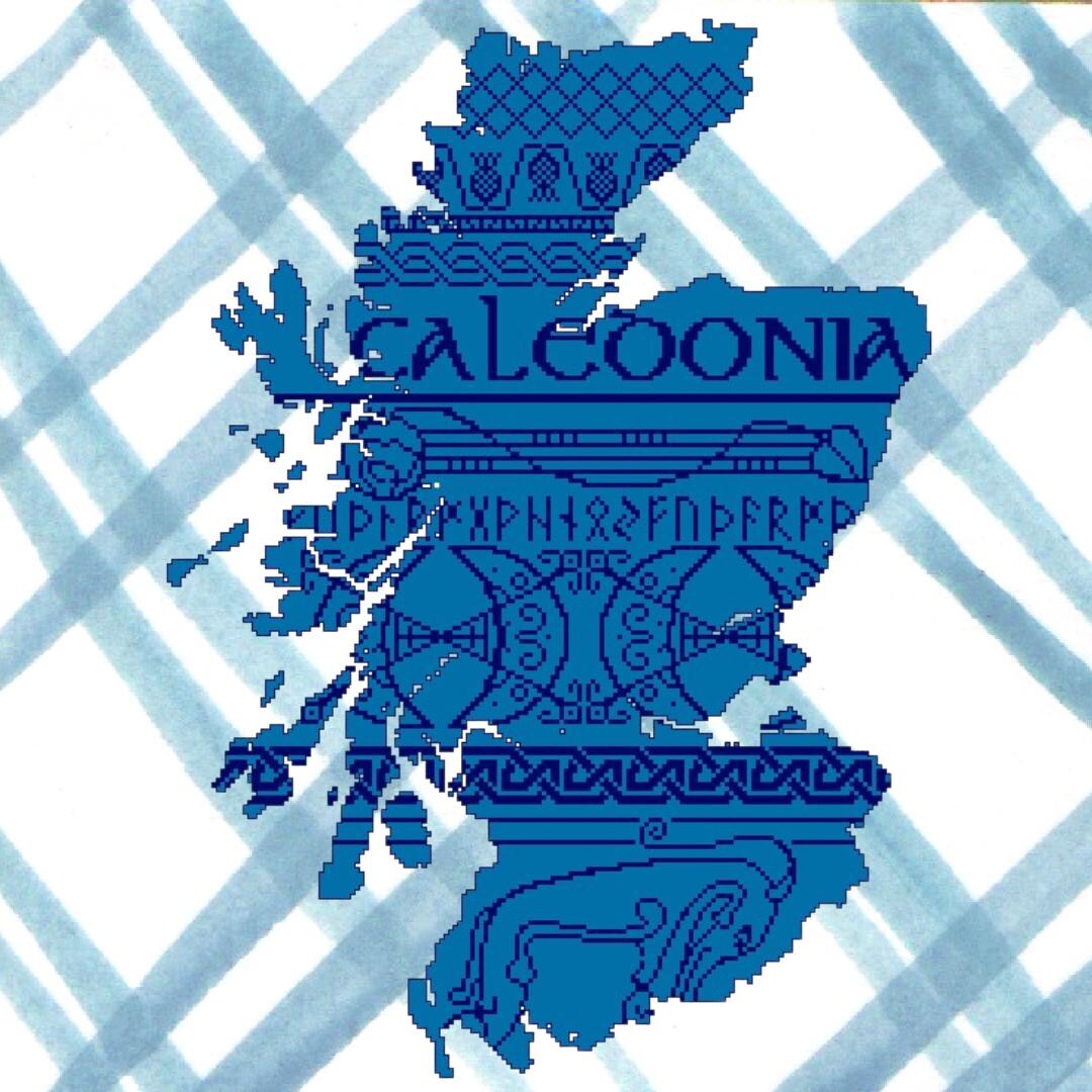 Caledonia Scotland Map Cross Stitch Pattern - Etsy