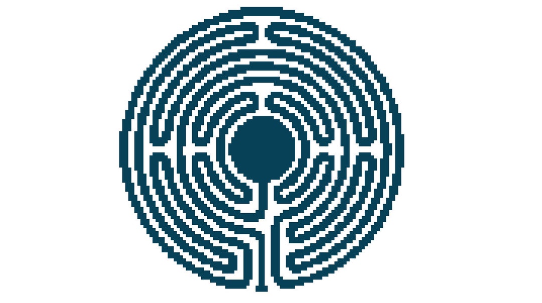 Large Labyrinth Cross Stitch Pattern - Etsy