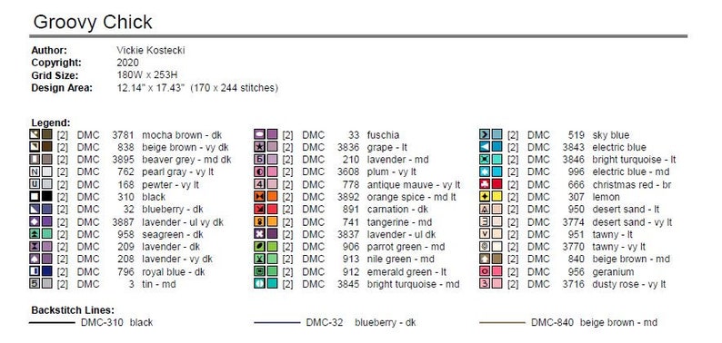 Groovy Chick Cross Stitch Pattern - Etsy