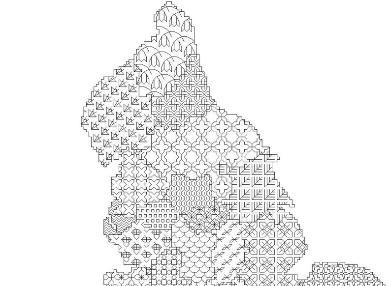 Counties of England Blackwork Pattern - Etsy