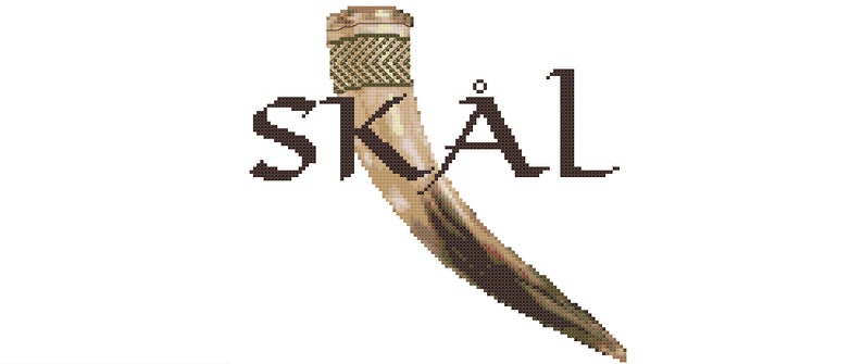 Skål Drinking Horn Cross Stitch Pattern - Etsy
