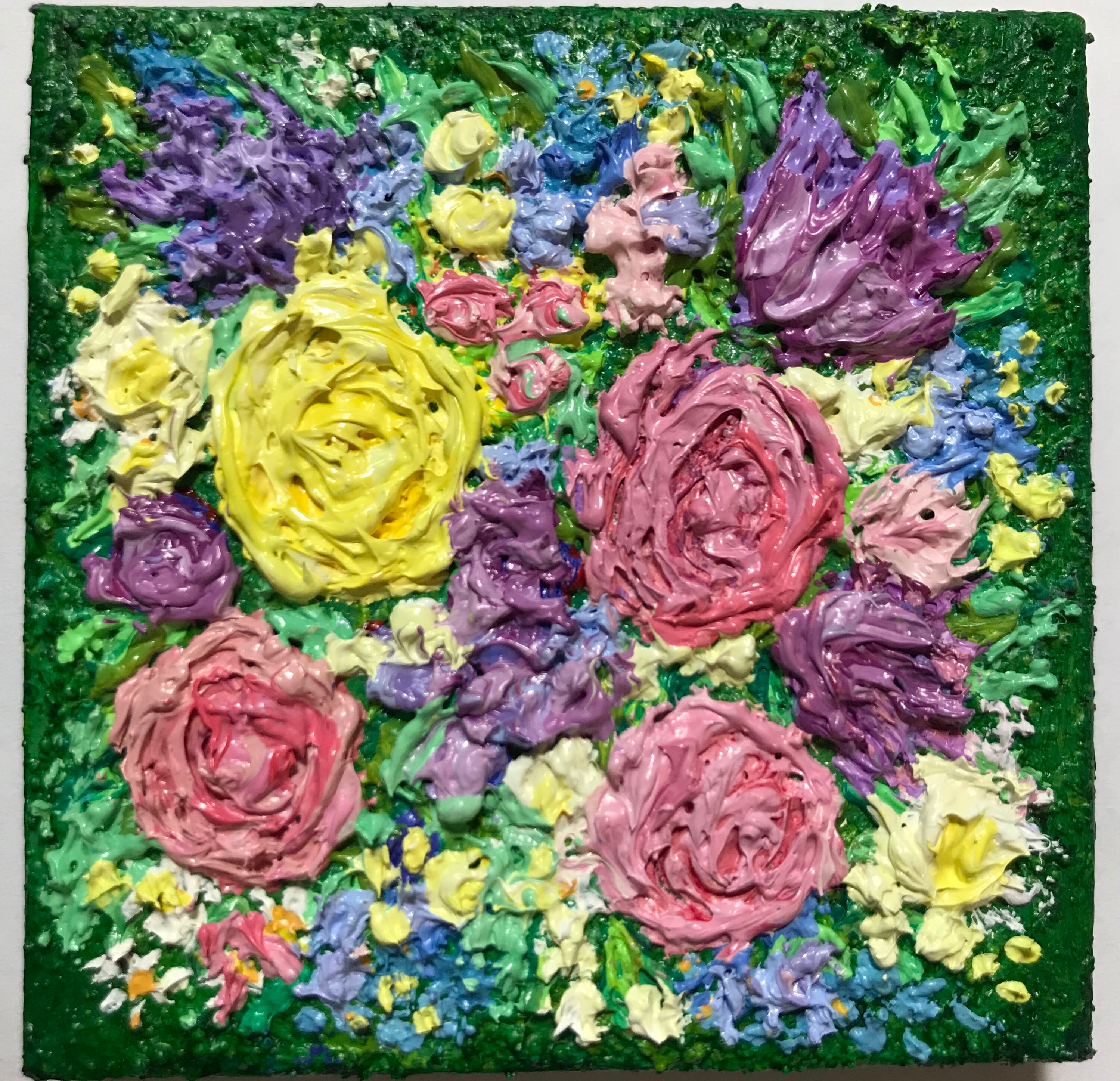 Miniature Flower Painting with Easel | Etsy