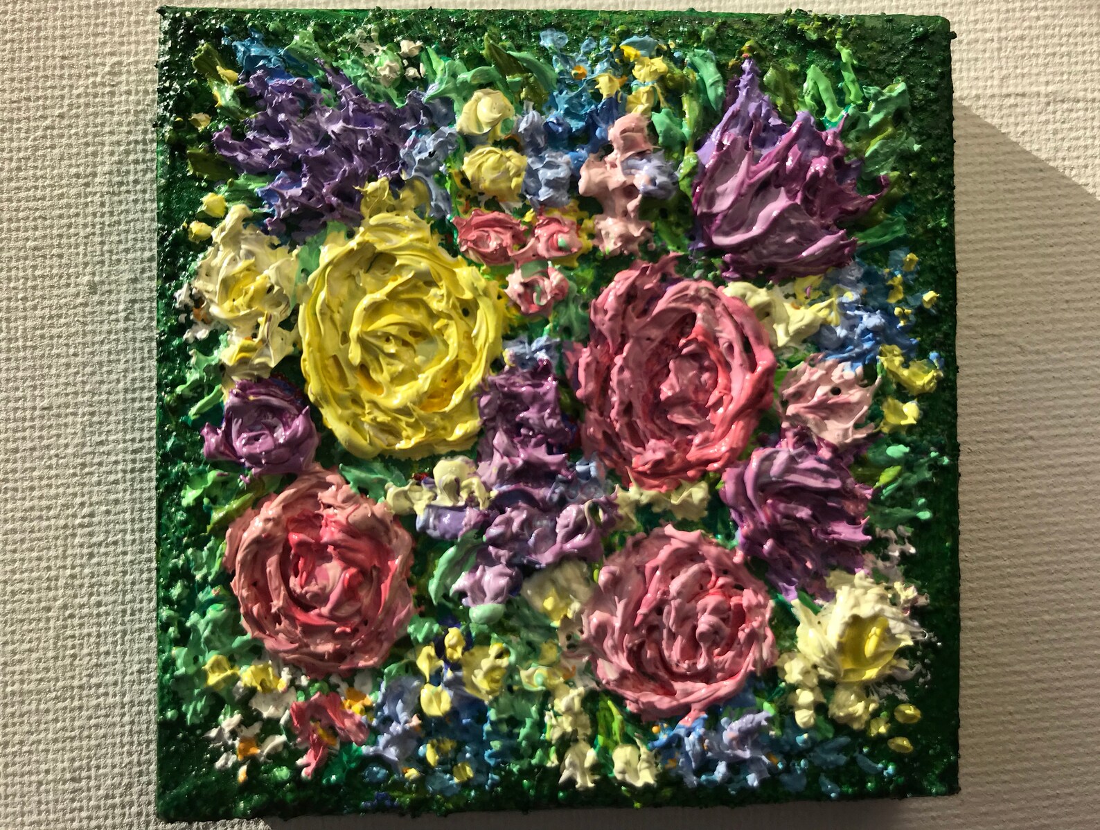 Miniature Flower Painting with Easel | Etsy