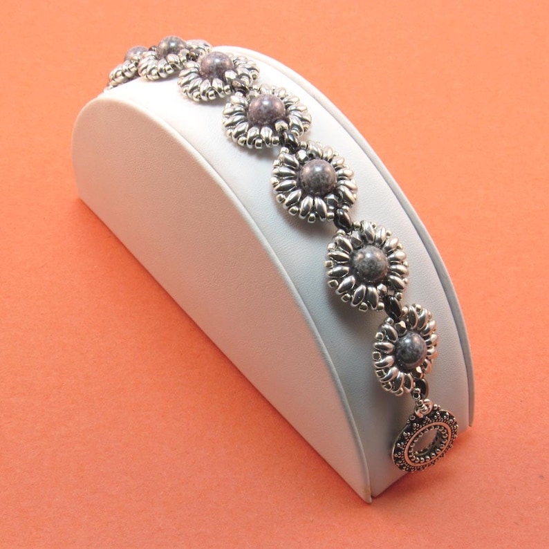 Beading Tutorial eclipse Beaded Bracelet, Beginner Bracelet Pattern With Superduo Beads, Bead ...