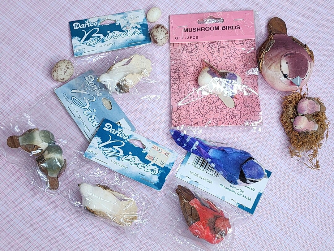 Assorted Craft Birds - Vintage Dove - Floral Arrangement Birds - Darice ...