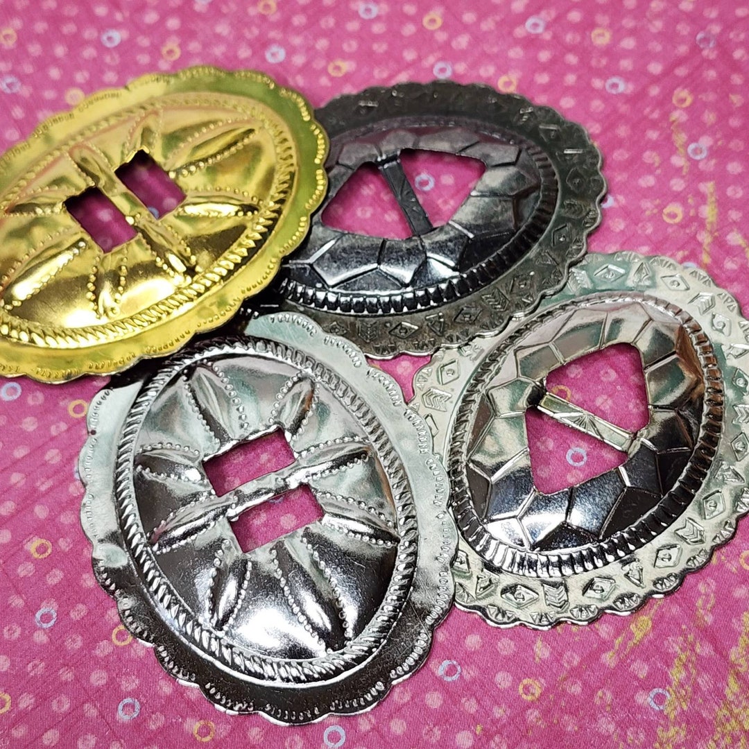 4 Conchos 2.25 Metal Conchos Western Wear Cowboy Cowgirl Texas ...