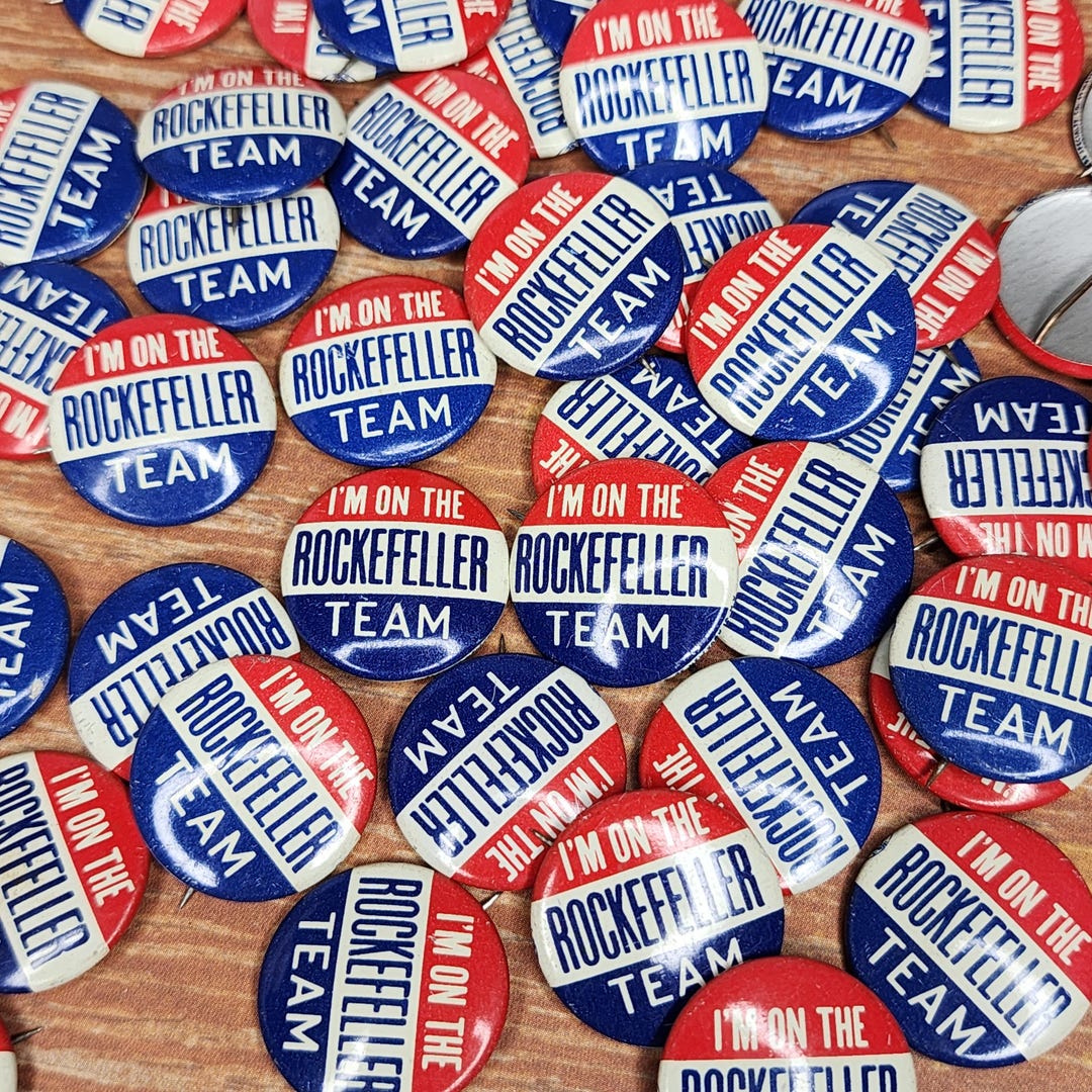 I'm on the Rockefeller Team Campaign Pin - Nelson Rockefeller Campaign ...