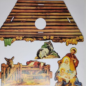 Vintage Christmas Manger Set B. Shackman Co. Scenes & Life-like Figures ...
