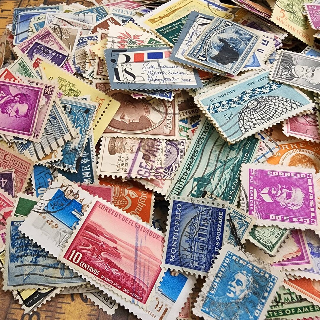 Vintage Postage Stamps 200 Canceled Postage Stamps Smash Journal Stamps ...