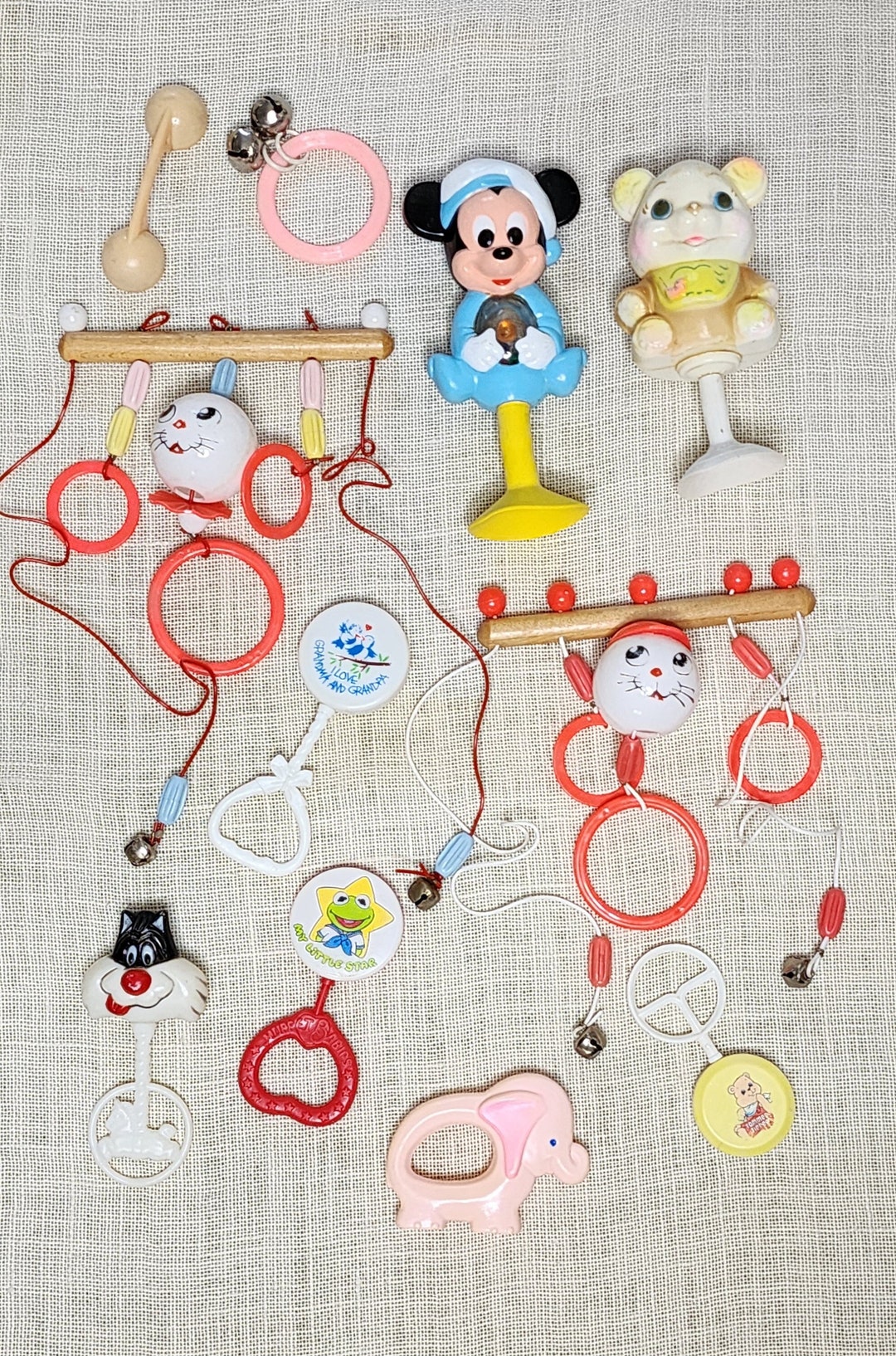 Vintage Baby Rattle Lot Vintage Baby Toys Vintage Teething Toy Vintage ...