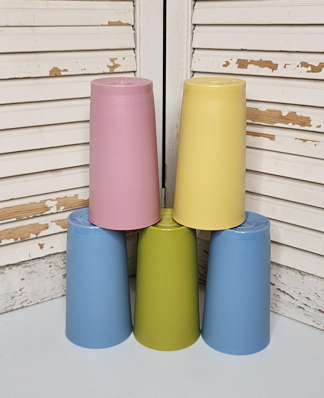 Vintage Tupperware Cups Tupperware Tumblers 5.25 Tupperware Cups ...