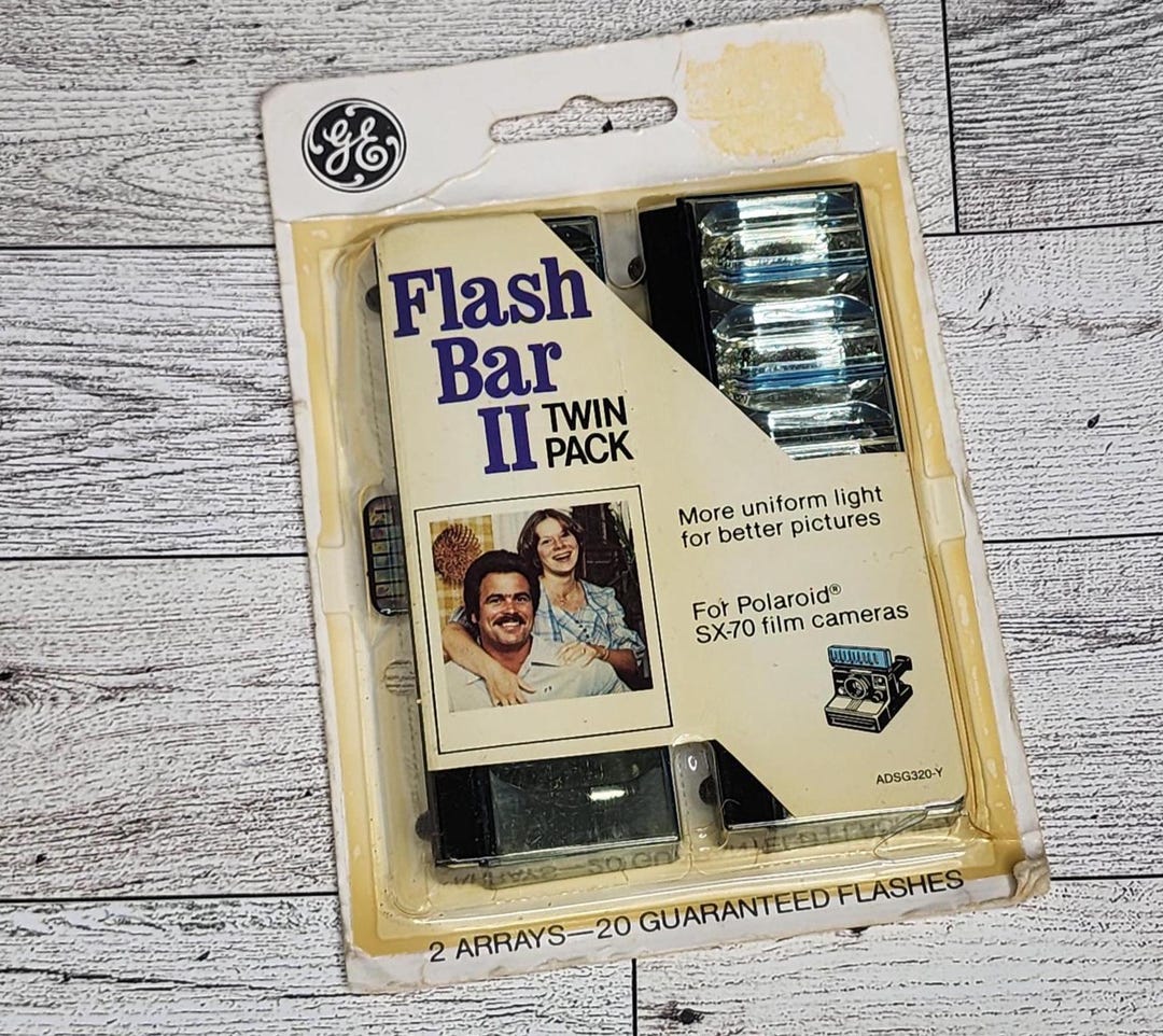 Vintage Polaroid Camera Flash Bar - Polaroid Camera Bulbs - GE Flash ...