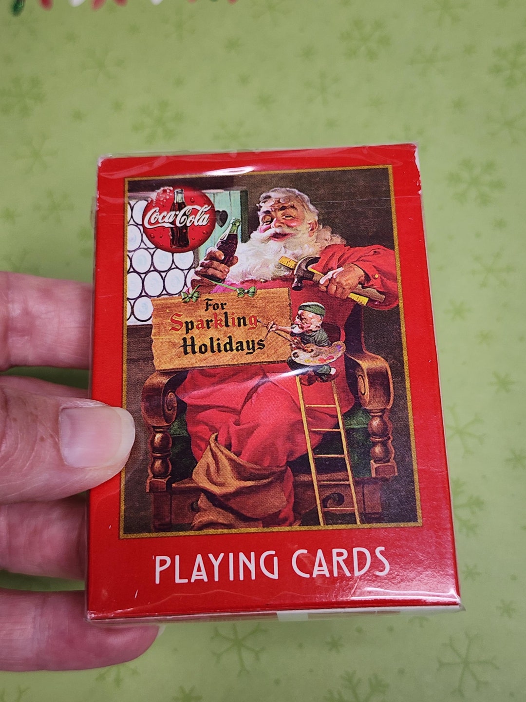 Vintage Coca Cola Santa Playing Cards Coke Playing Cards Coke Santa ...