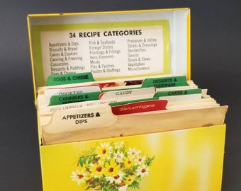 Floral Recipe Box | Etsy