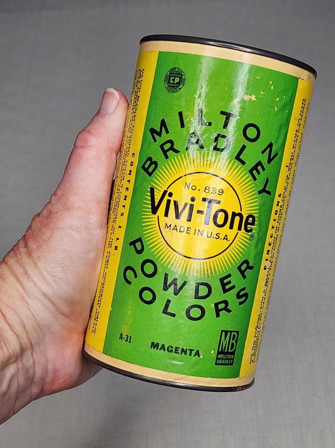 Vintage Milton Bradley Vivi-tone Magenta Powder Paint - Etsy