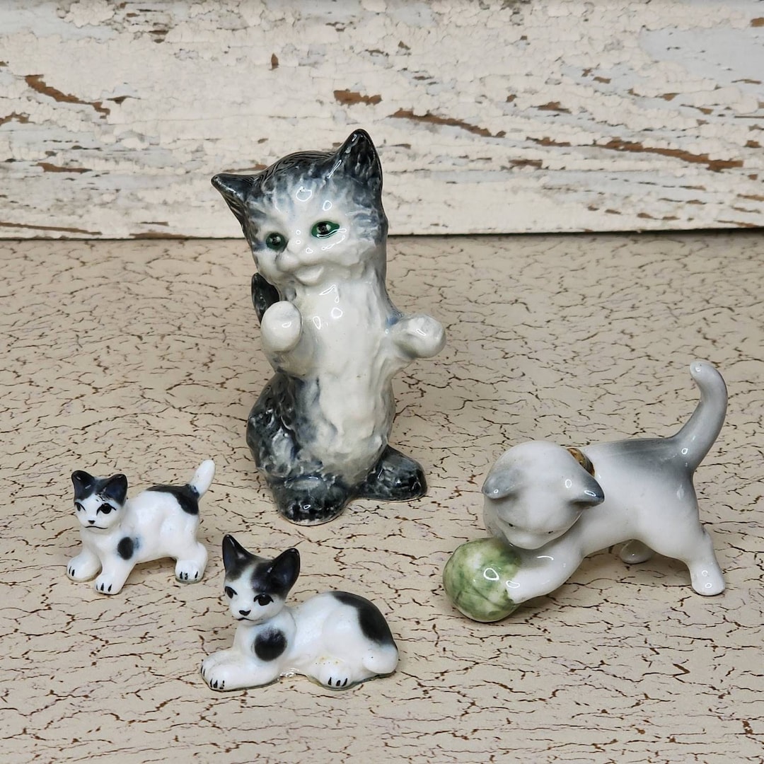 Vintage Cat Figurines Vintage Kitten Figurines Goebel Cat Figurine ...