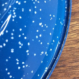 Vintage Blue Enamelware Pan Blue and White Speckled Enamel Pan Blue ...