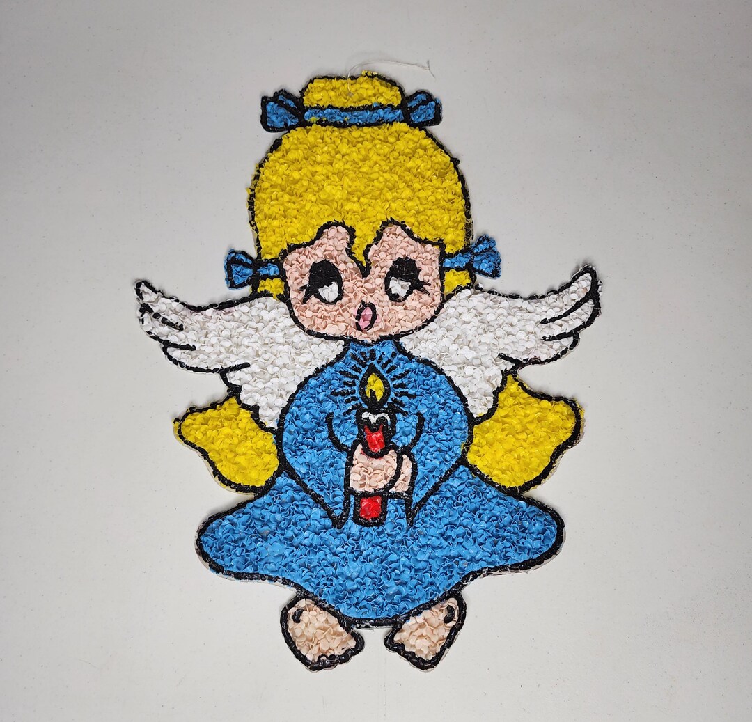 Melted Plastic Popcorn Angel Decoration - Etsy