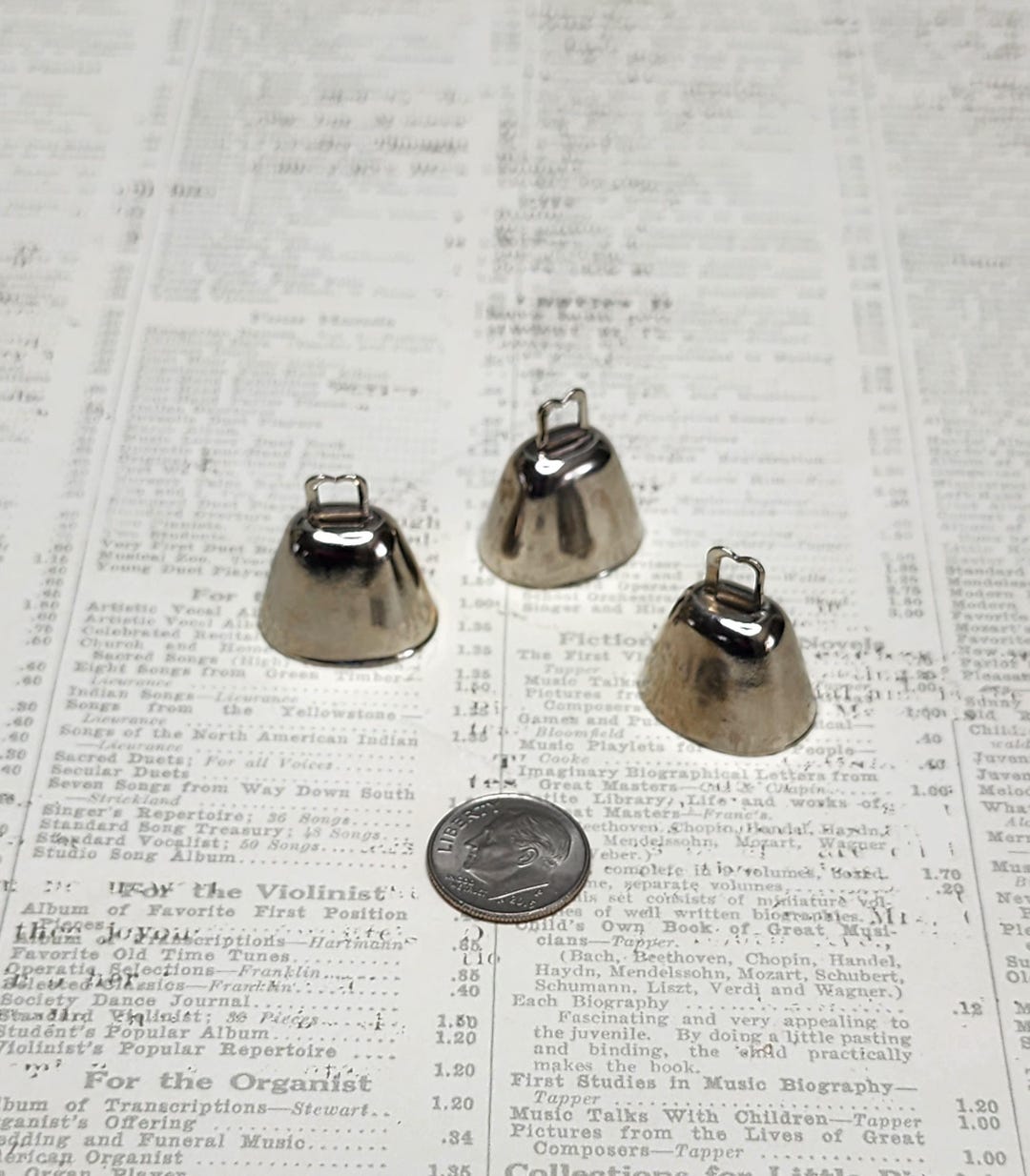 Miniature Silver-tone Cow Bells - Miniature Bells - Miniature Bells ...