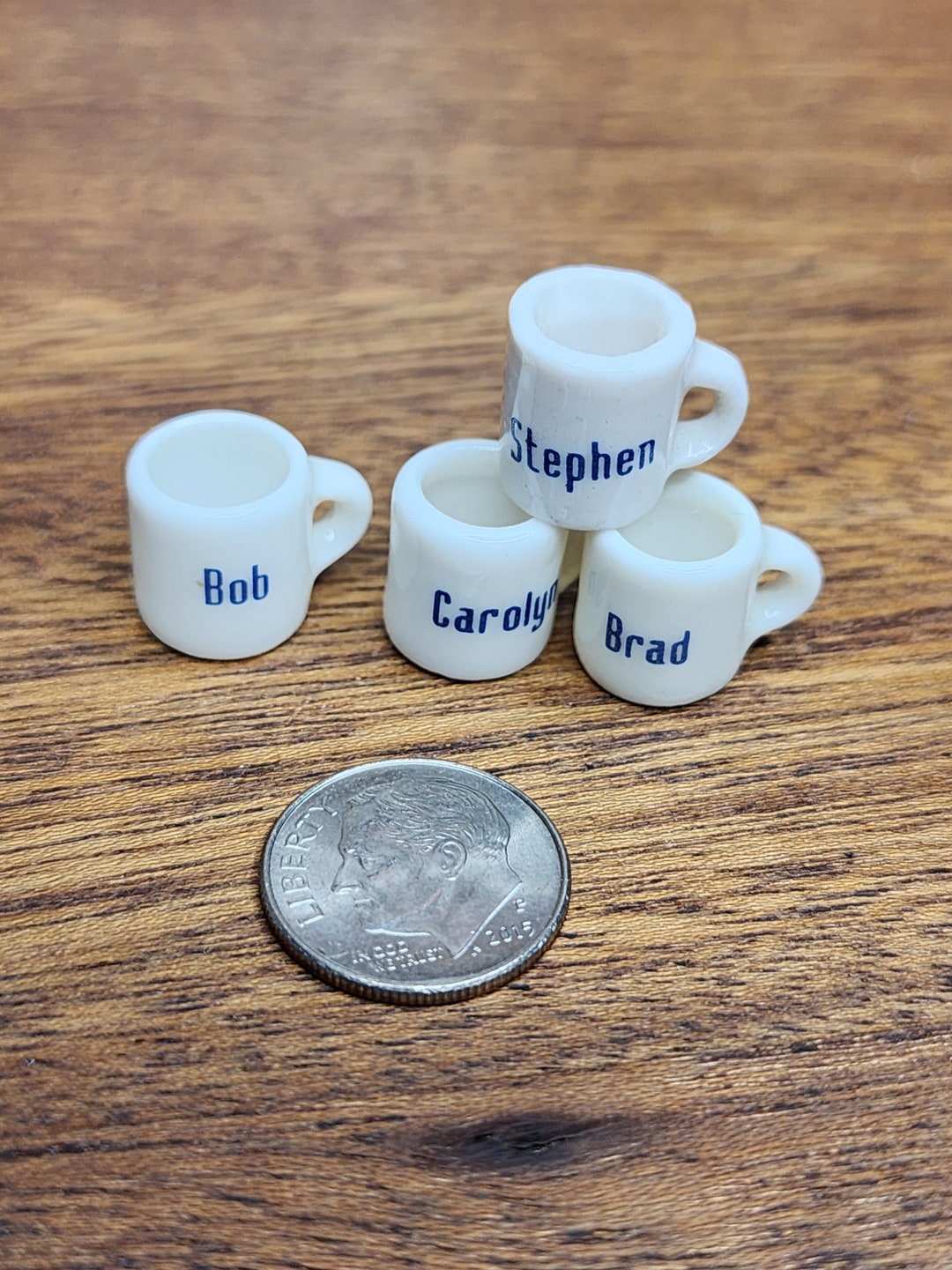4 Miniature Dollhouse Mugs Doll Mugs Bob Dollhouse Mug Carolyn ...