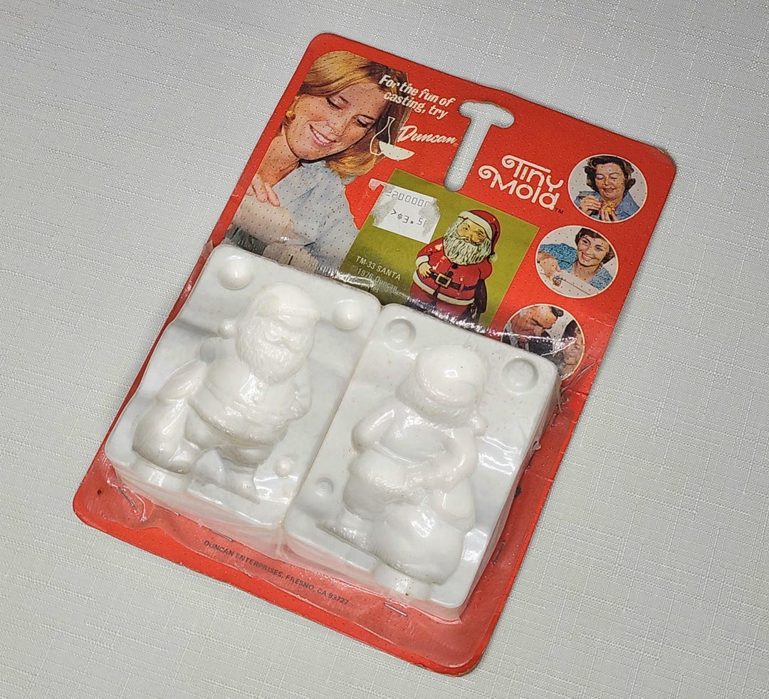 Vintage Ceramics Mold - Vintage Santa Mold - Duncan Tiny Mold - Santa ...