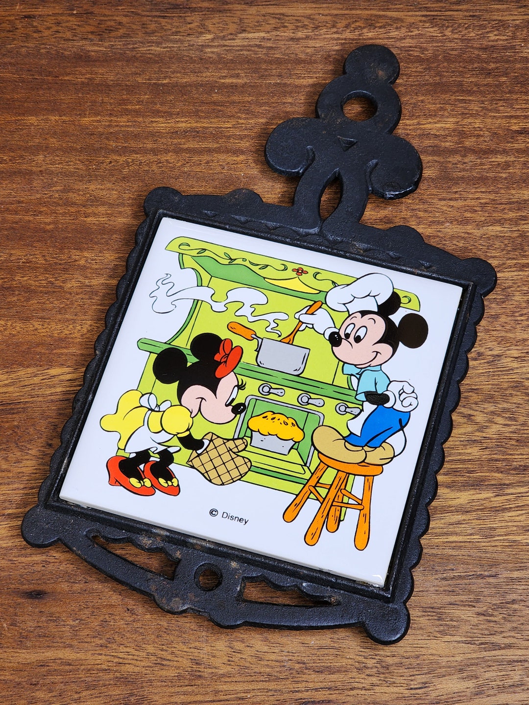 Vintage Disney Trivet Walt Disney Cast Iron Ceramic Trivet Ceramic ...