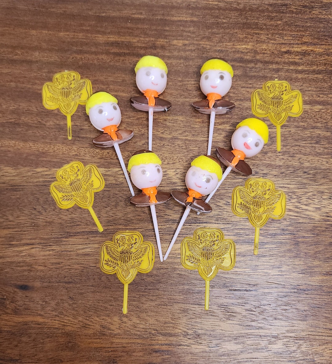 Vintage Girl Scout Cupcake Toppers Brownie Cake Picks Girl Scout ...