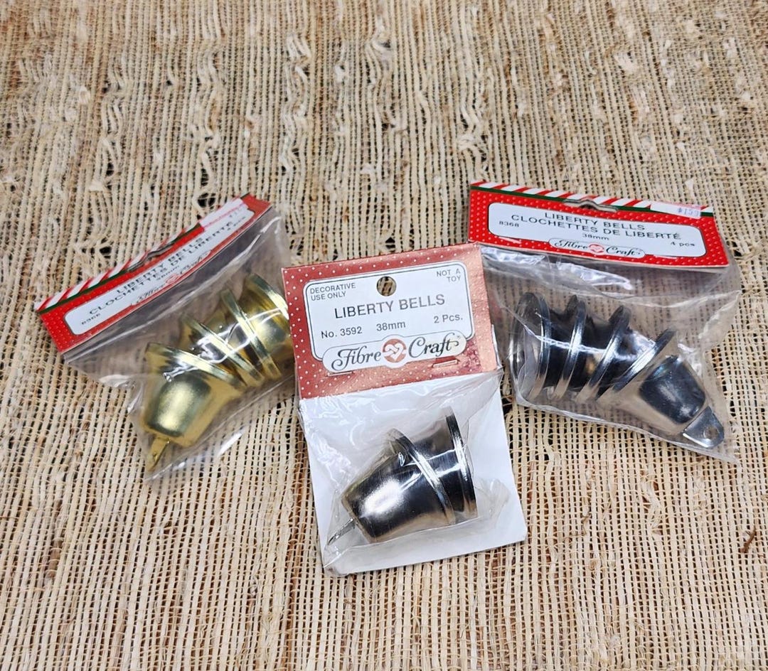 Miniature Liberty Bells: 80s Ben Franklin Craft Bells - Silver or Gold ...