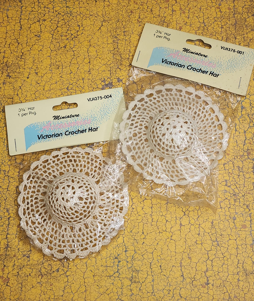 1 Vintage Crochet Doily Doll Hat - Miniature Crochet Hat - Victorian ...