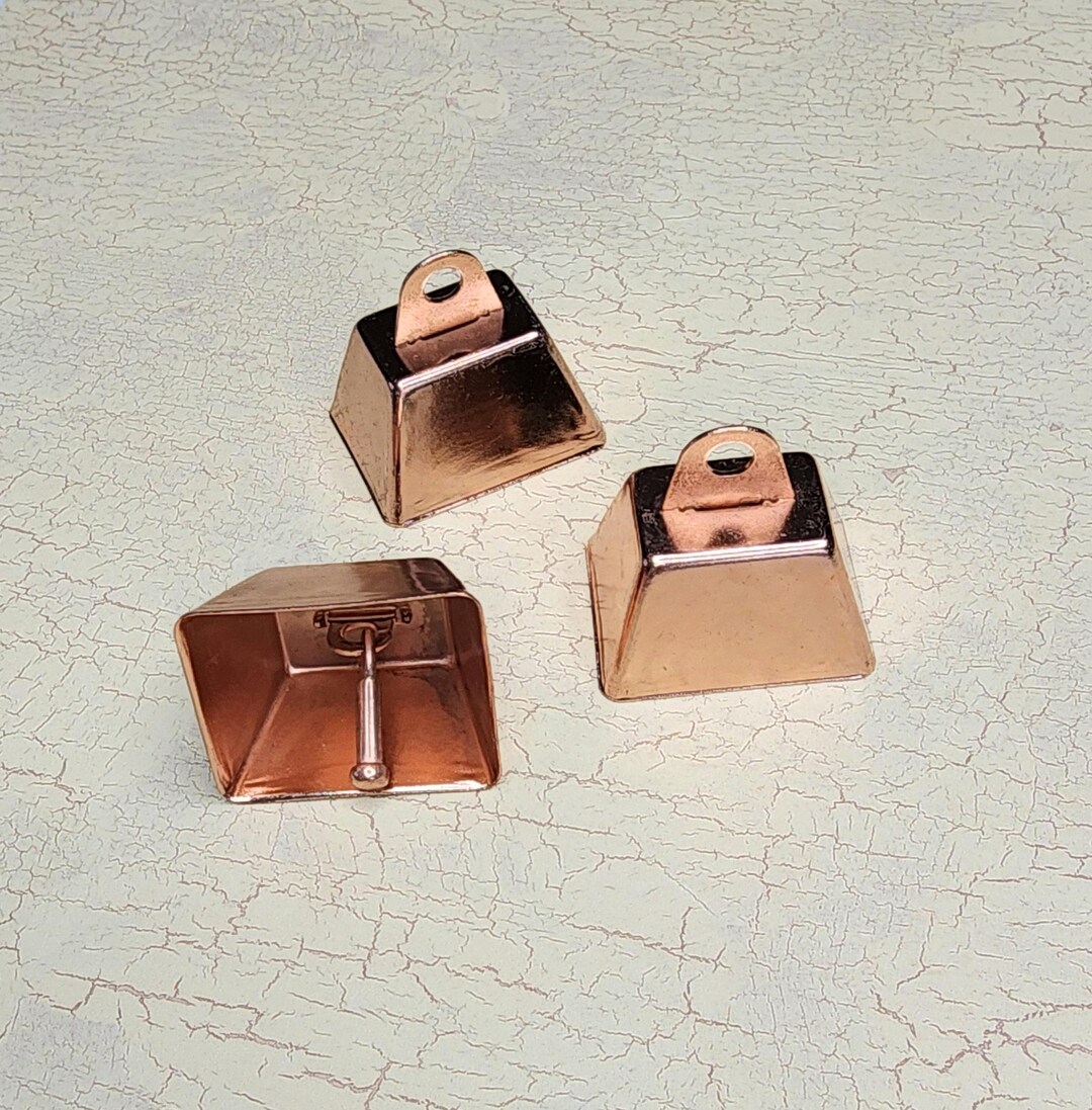 Miniature Copper-tone Cowbells - Miniature Copper Bells - Miniature ...