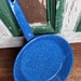 Vintage Blue Enamelware Pan Blue and White Speckled Enamel Pan Blue ...