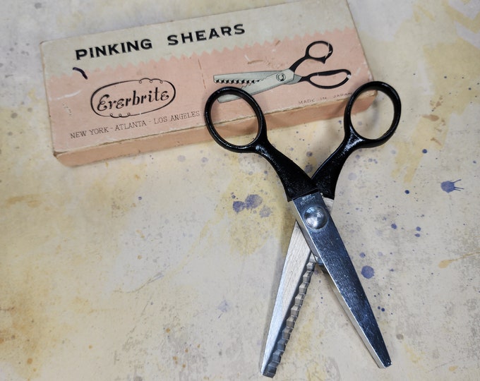 Vintage Pinking Shears - Vintage Everbrite Shears - Vintage Sewing ...