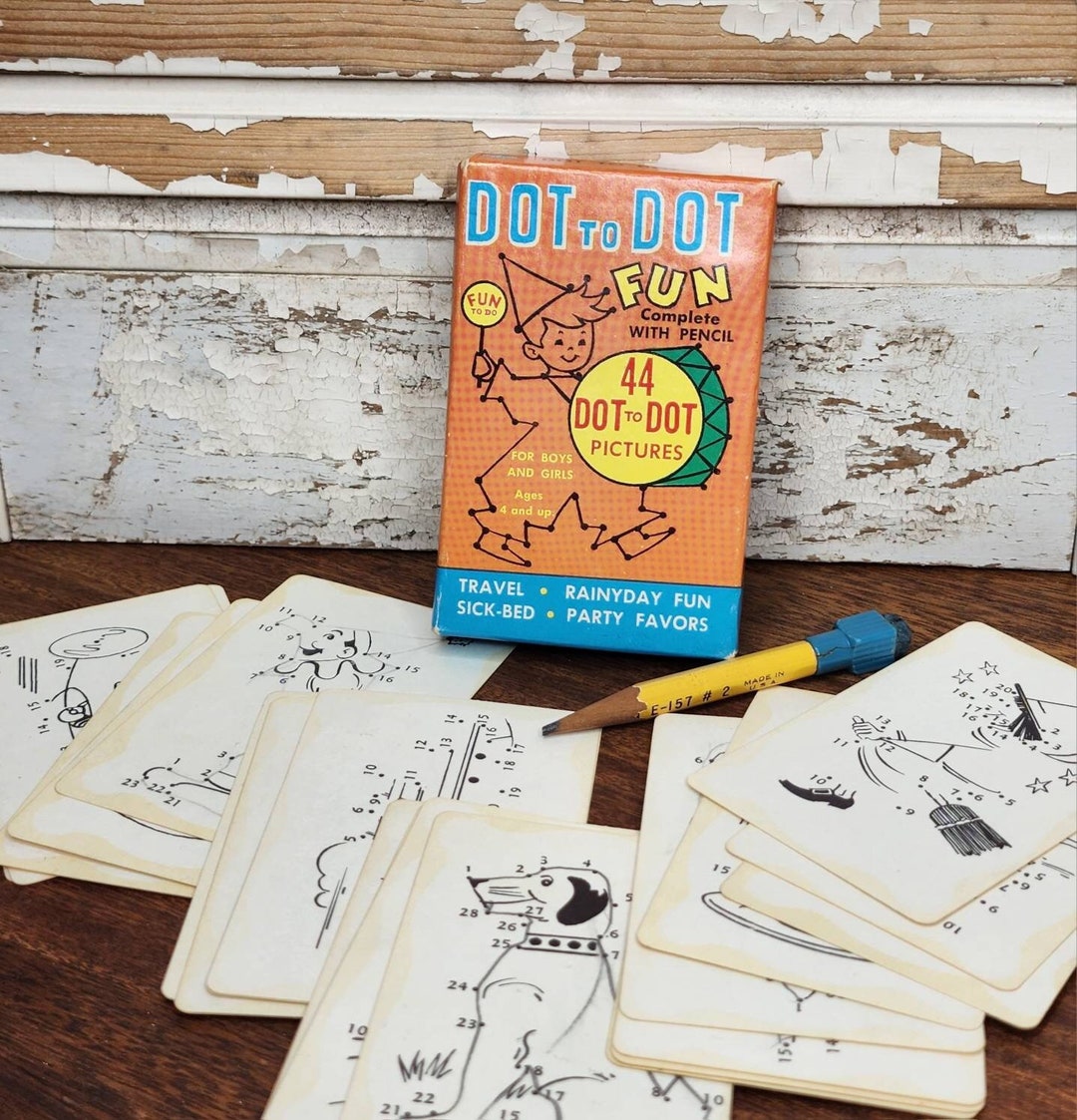 Vintage Dot to Dots Warren Paper Products Cards Childs Dot - Etsy
