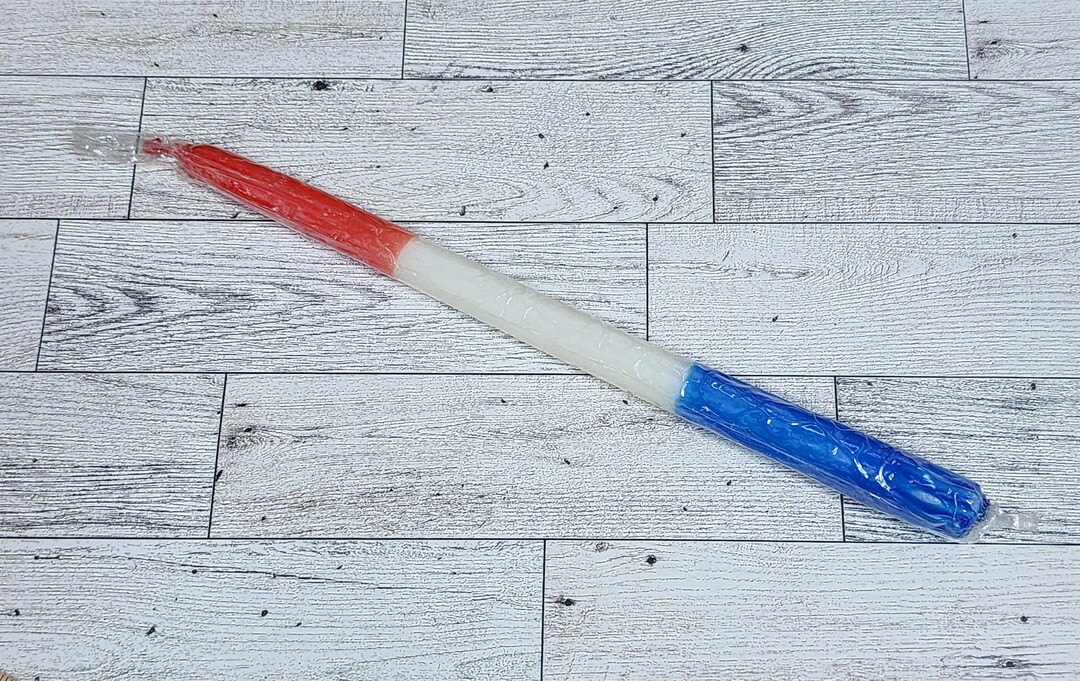 Vintage Hand Dipped Red, White & Blue Tapered Candle - 4th July Candle ...