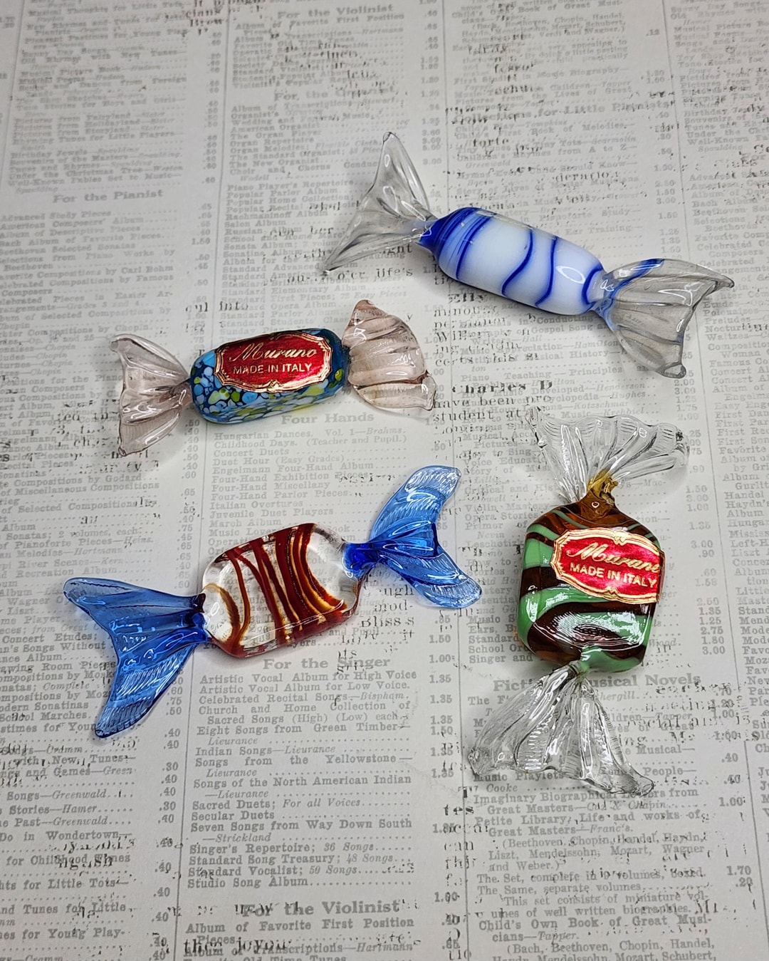 Vintage Glass Candy - Art Glass Candy - Murano Candy - Murano Glass ...
