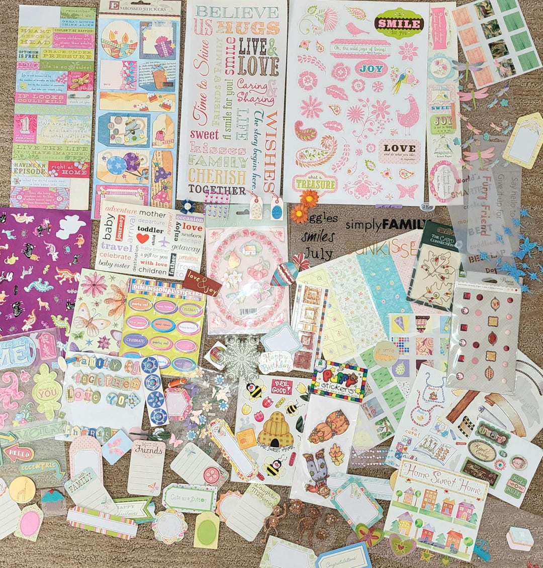 Paper Craft Lot - Stickers - Craft Lot - Paper Crafts - Junque Journal ...