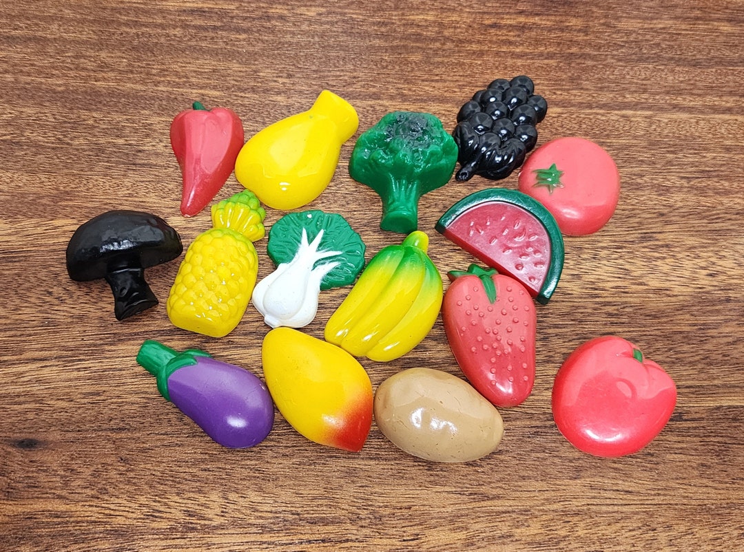 Mixed Fruit and Vegetable Magnets Fruit Magnets Banana Magnet Grape ...