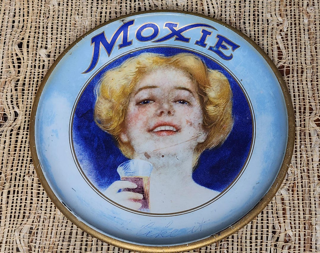Antique Moxie Tin Litho Tip Tray 6" - Moxie Soda Tip Tray - Soda Advertising - Moxie Advertising ...